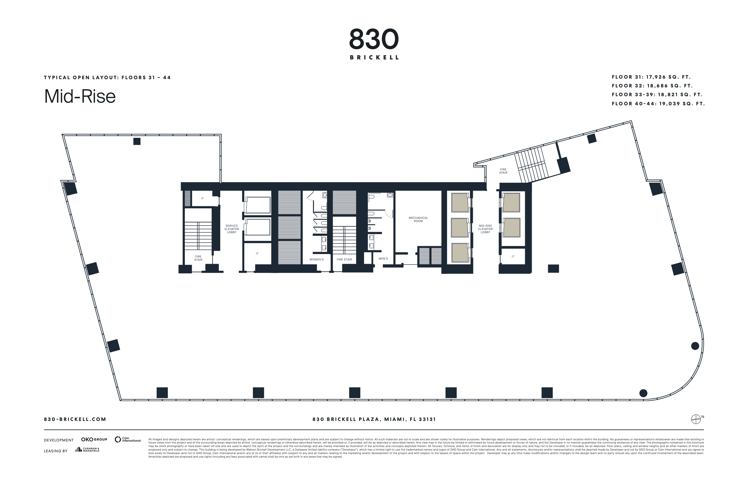 Miami Commercial & Retail Spaces for Rent | 830 Brickell Avenue